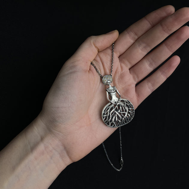 Forest Goddess pendant, unique symbolic jewellery – Imaginarium Atelier