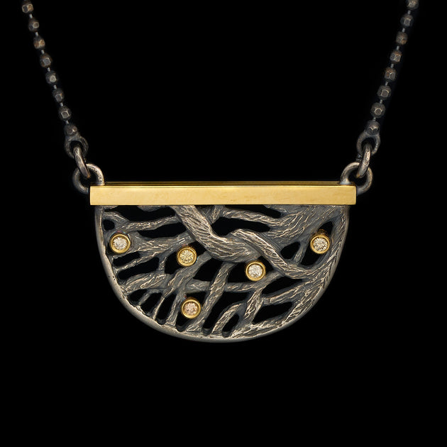 Roots pendant with brown diamonds – Imaginarium Atelier